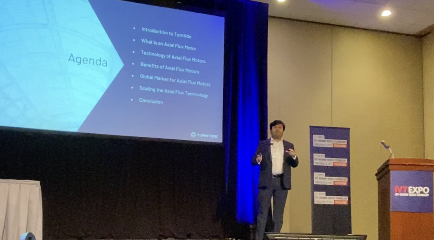 Axial Flux Motor Presentation During iVT Expo 2024 - Turntide