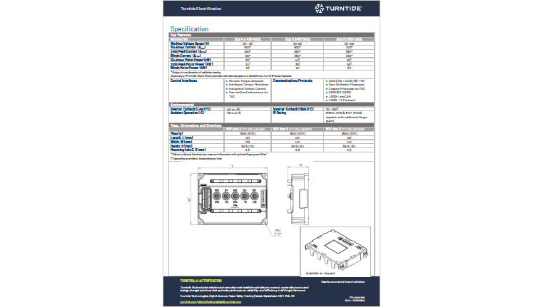 Datasheet - Gen 6 Low-Voltage Inverters - Turntide